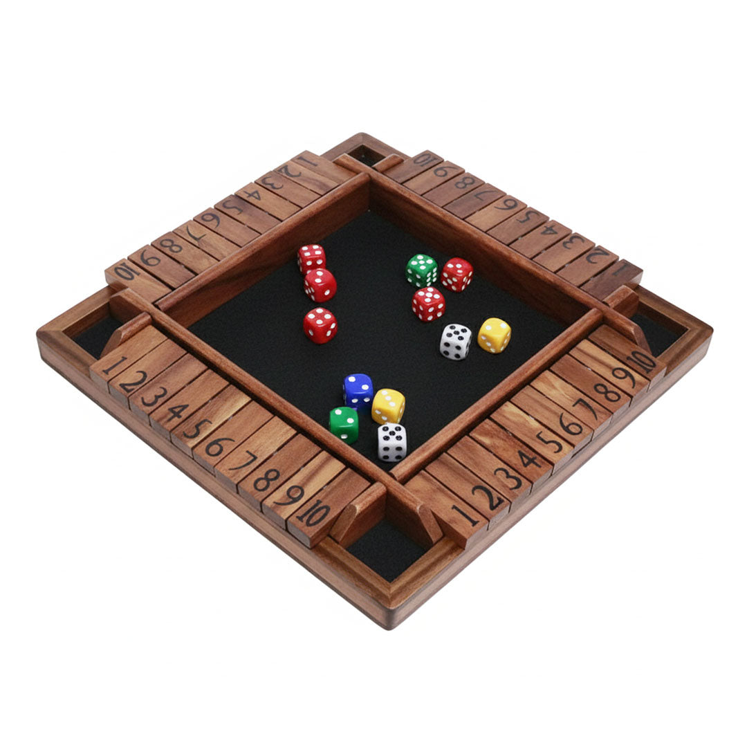 Wooden Shut the Box – Dice & Number Game – Space General