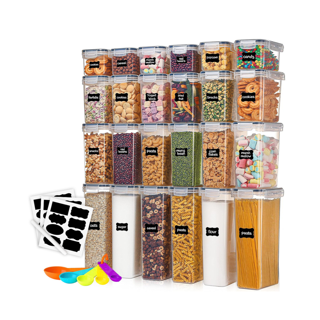 Food Storage Pantry Containers (Set of 24) – Space General