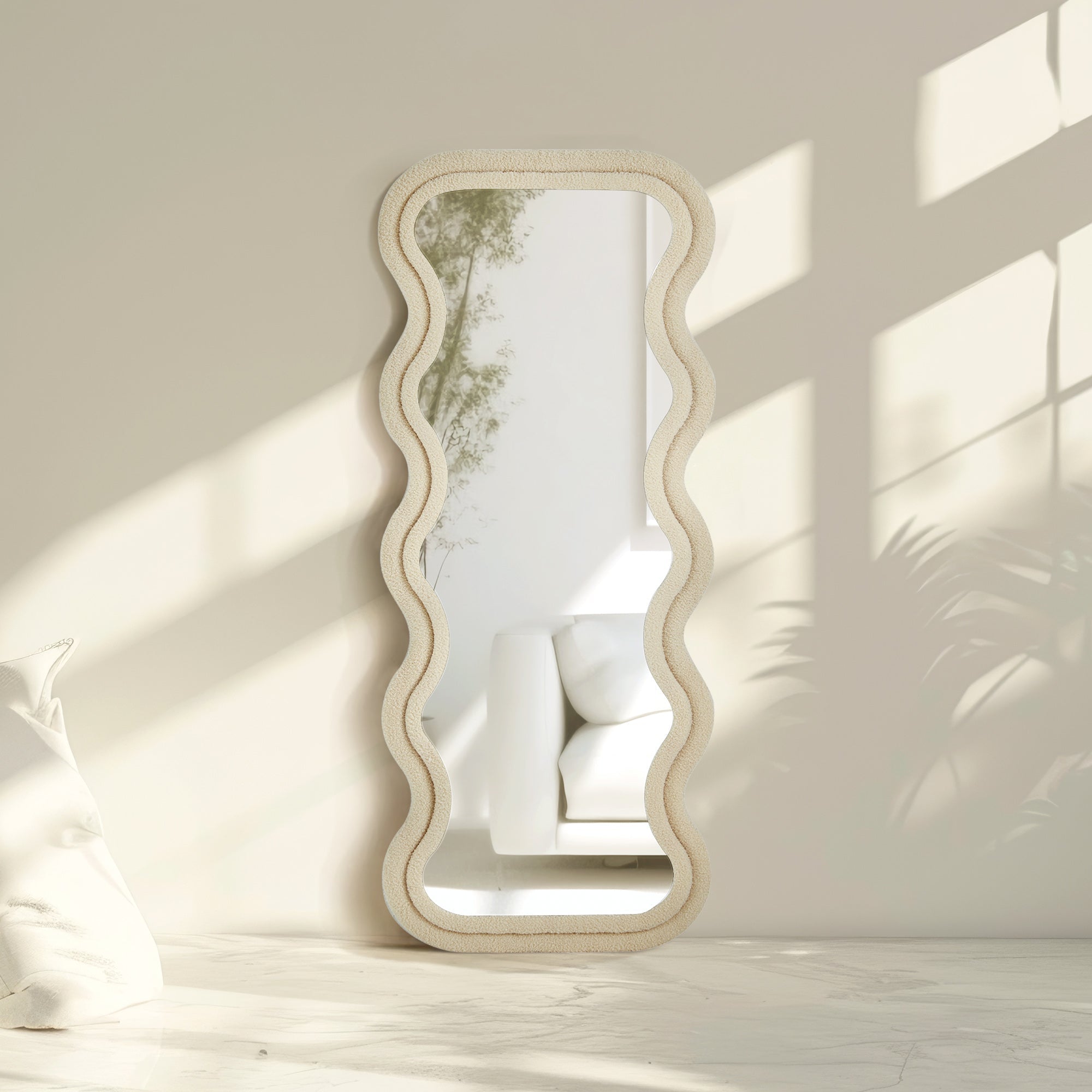 Sierra Wavy Full Length Dressing Mirror - Cream – Space General