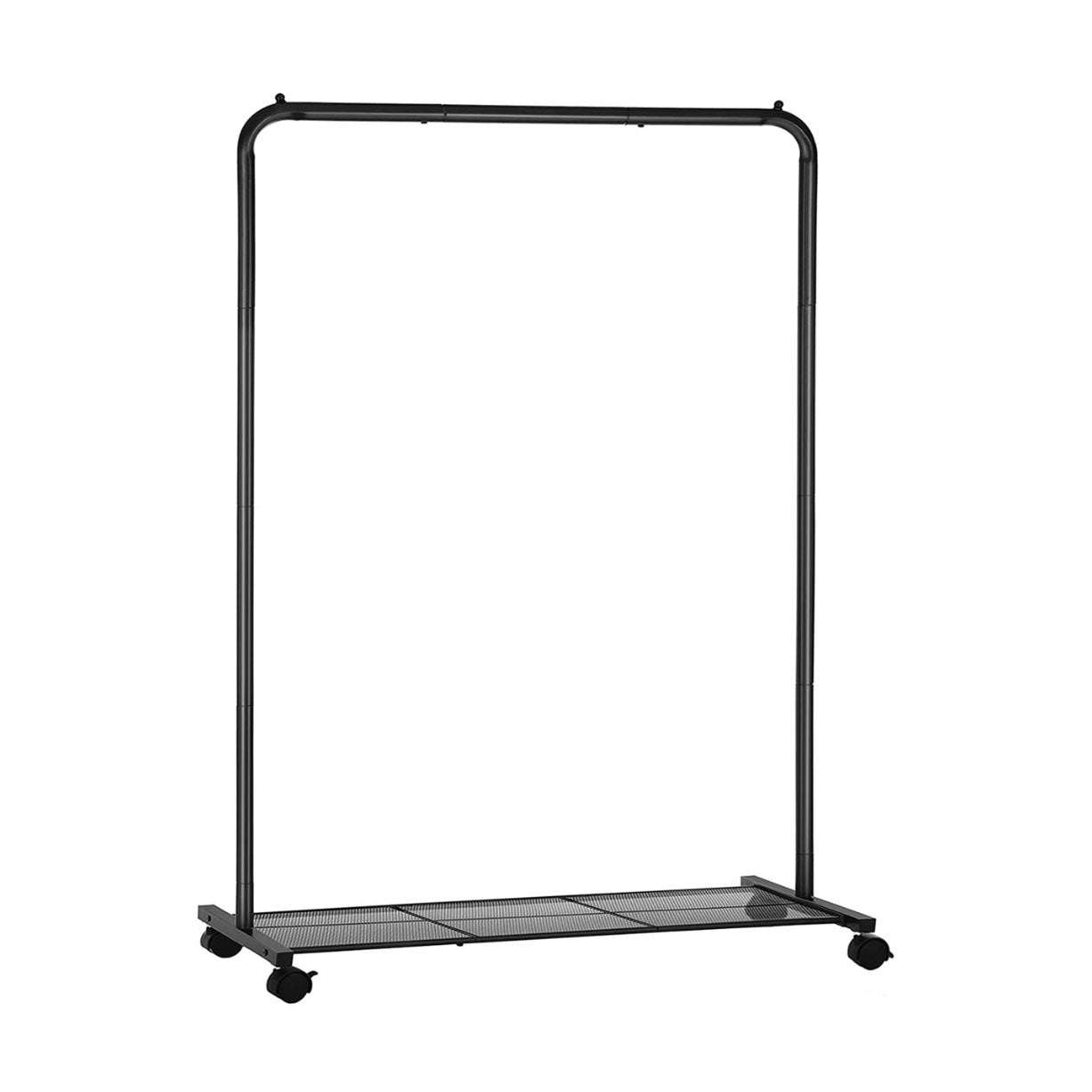 Single Rail Designer Metal Garment Rack Industrial Style - Black ...