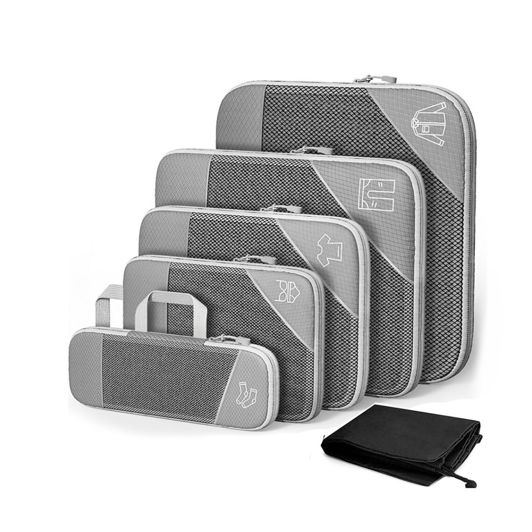 Compressed Travel Storage Organiser Package Grey (Set of 6) – Space General