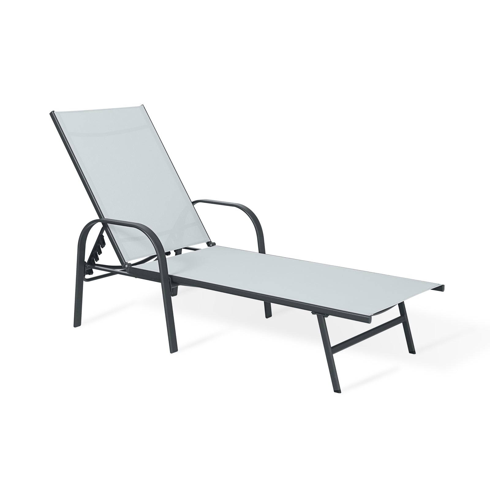Outdoor Pool Steel Sun Lounger - Grey – Space General