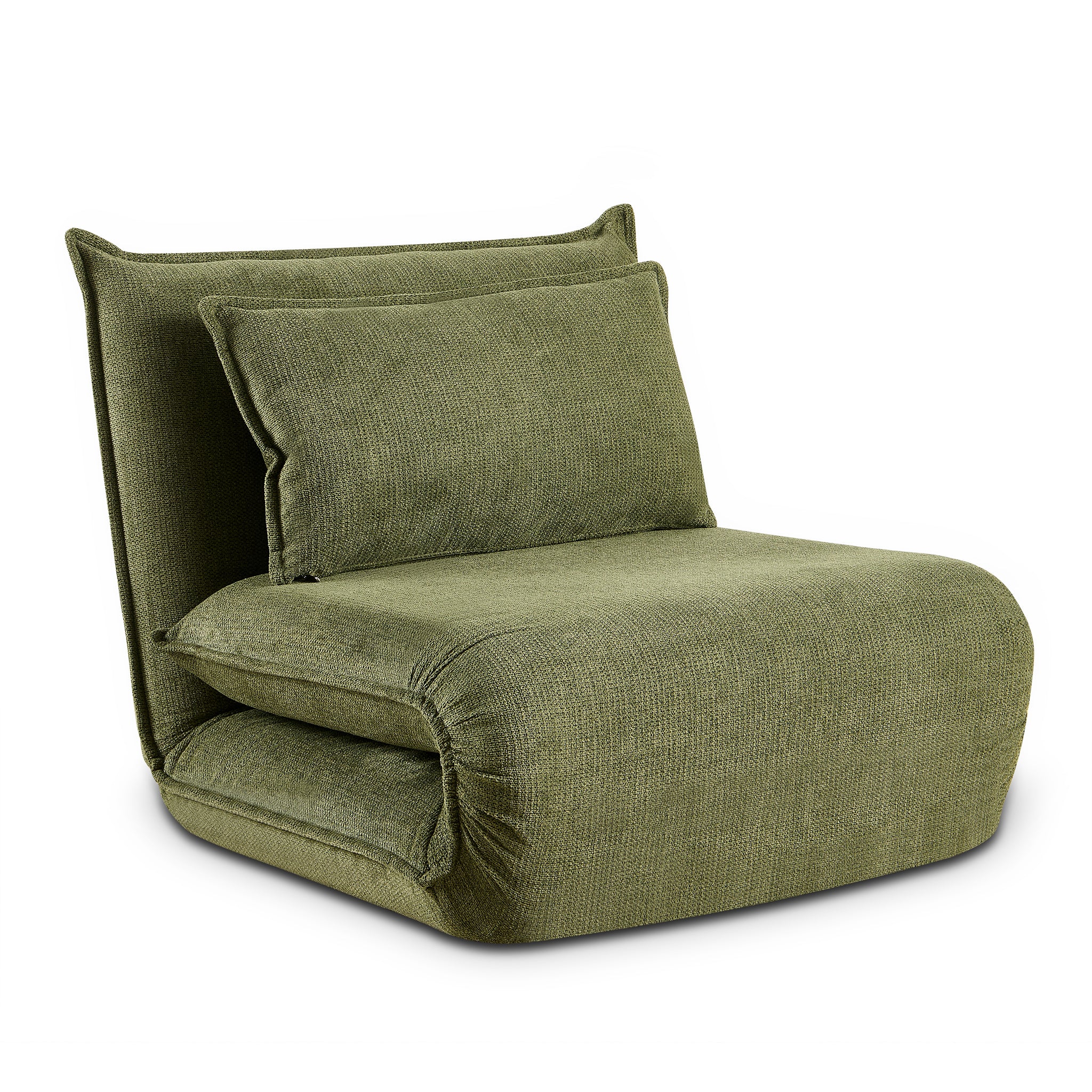 Bishop Overlap Sofa Bed Single - Forrest Green – Space General