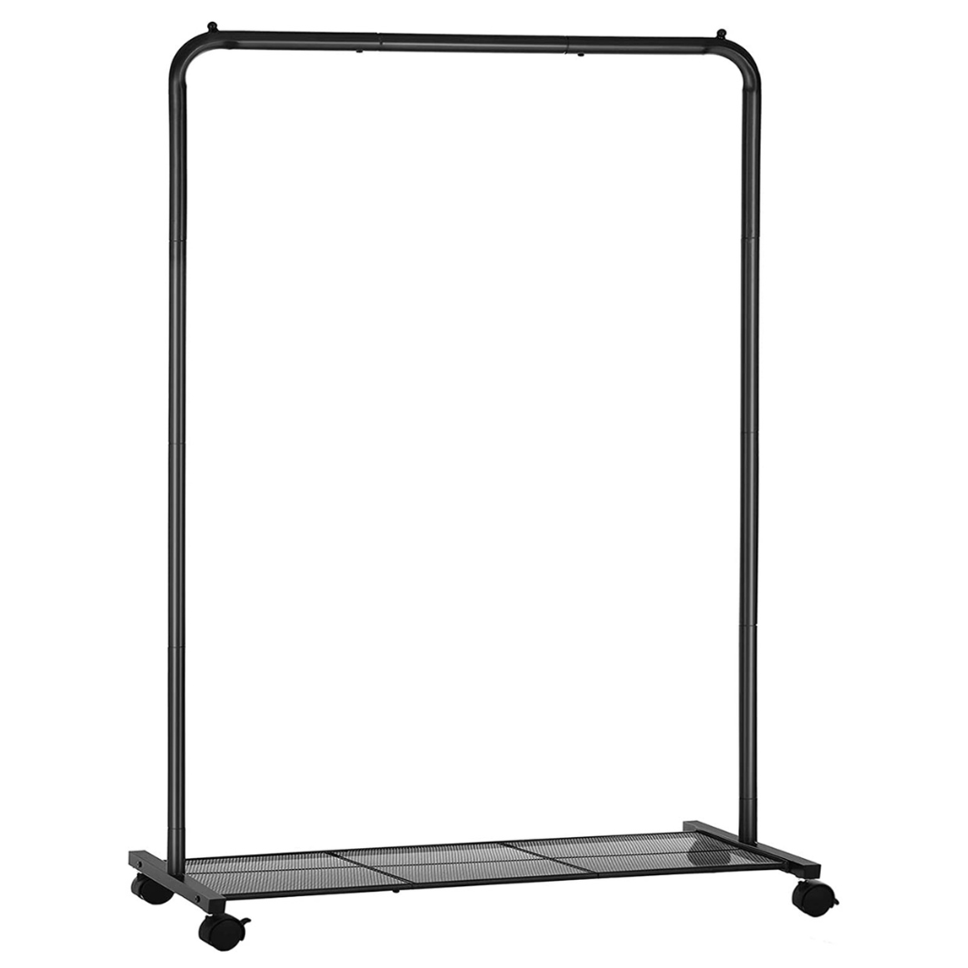 Single Rail Designer Metal Garment Rack Industrial Style - Black ...