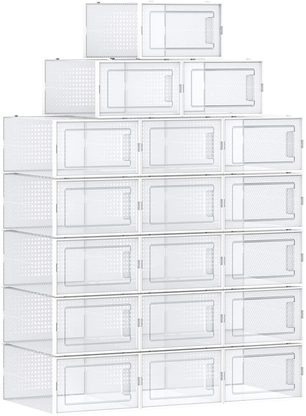 Large Drop-Front Shoe Box Fit up to UK Size 12 (Set of 18) – Space General
