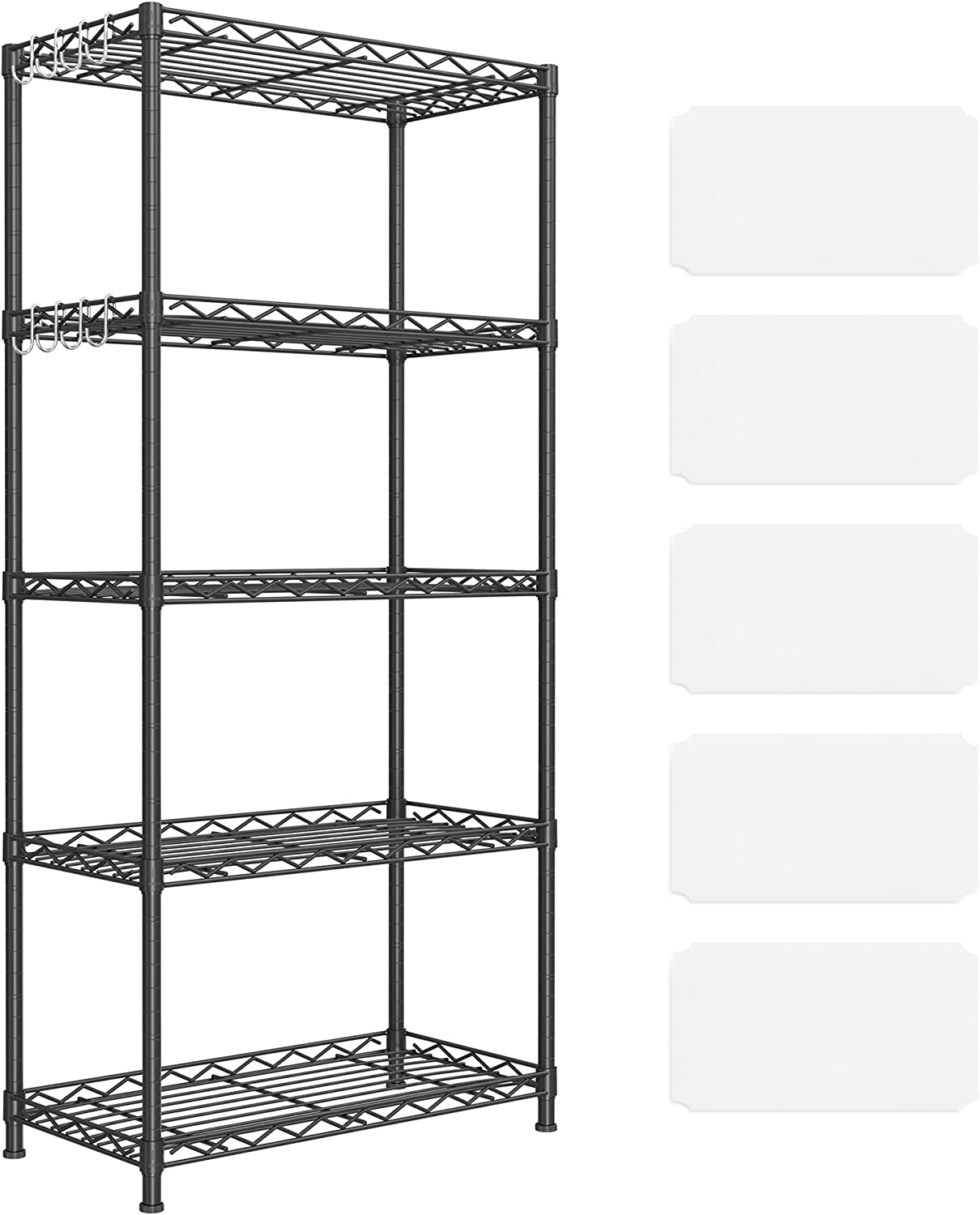 5 Tier Large Metal Storage Rack Shelf – Space General