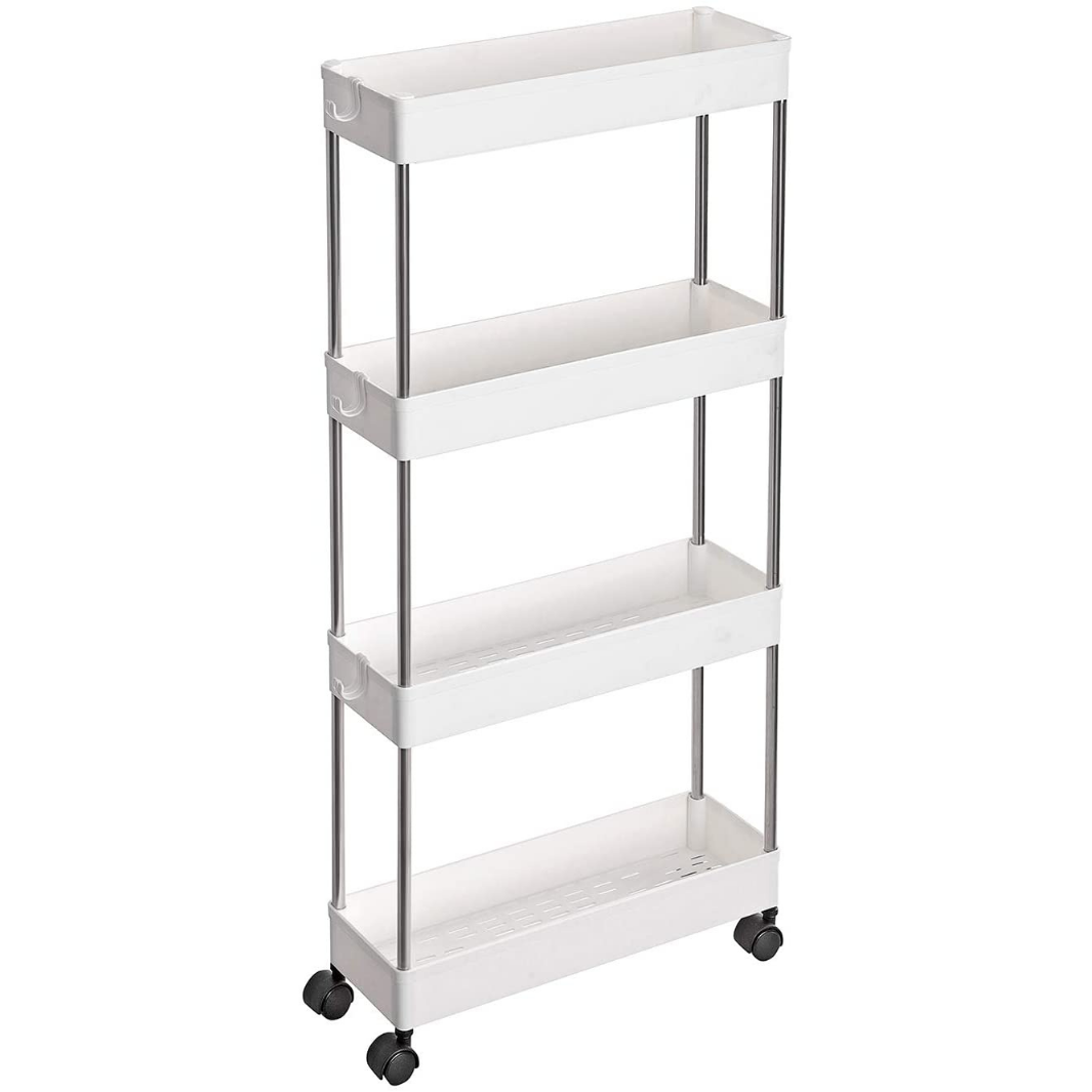 Space Saving 4-Tier Storage Trolley White – Space General