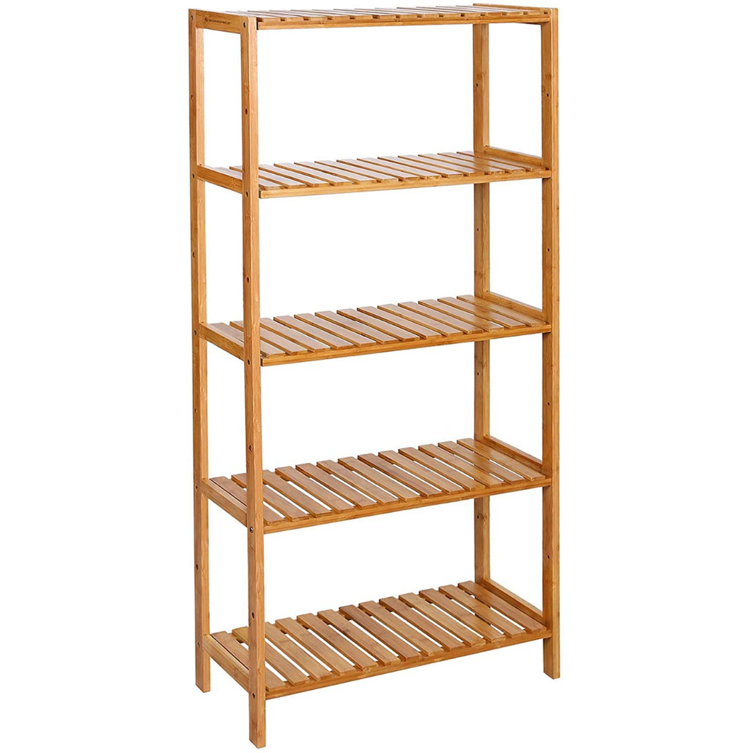 5 Tiers Bamboo Storage Rack Shelf – Space General